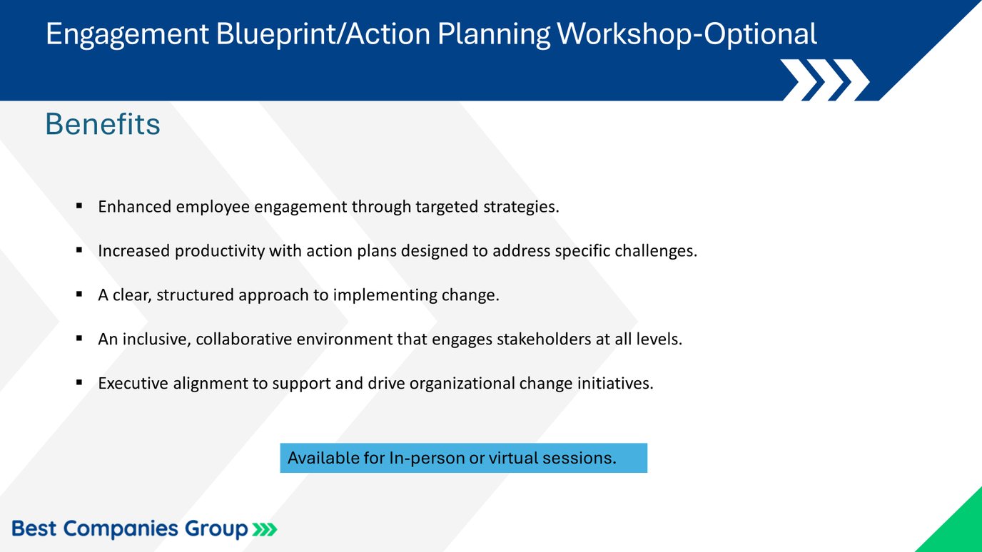 Engagement Blueprint / Action Planning Workshop - From data to Action!
