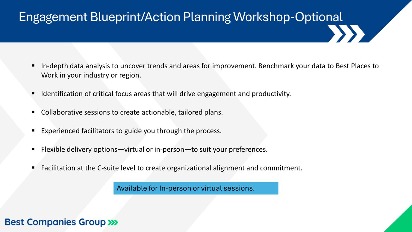 Engagement Blueprint / Action Planning Workshop - From data to Action!
